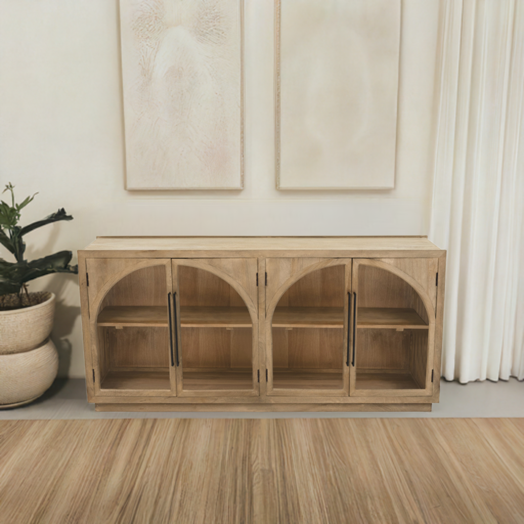 The Fox & Roe Hattie 72" 4 Door Sideboard (2 Finish Options)